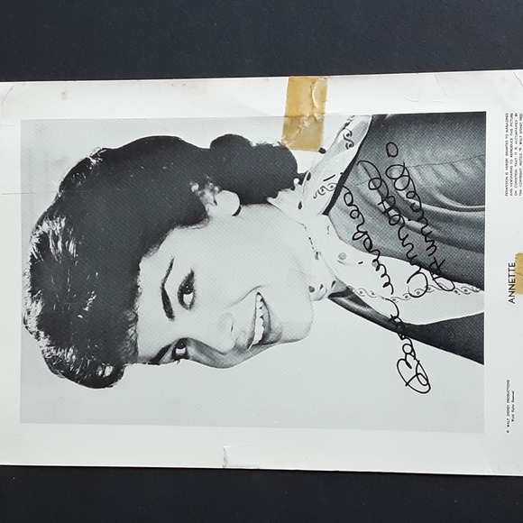 Disney | Other | Annette Funicello Walt Disney Productions Bw Glossy ...